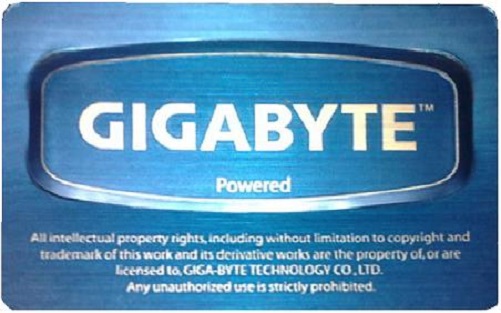 original gigabyte powered Aufkleber Sticker Gehäuseaufkleber powered by ...